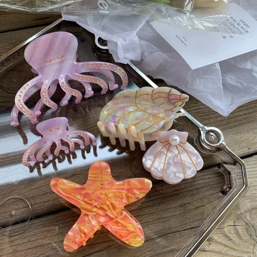Starfish-Hair-Clip-Octopus-Hairclaw-Cute-Hairpin-for-Women-Girls-Kids ...