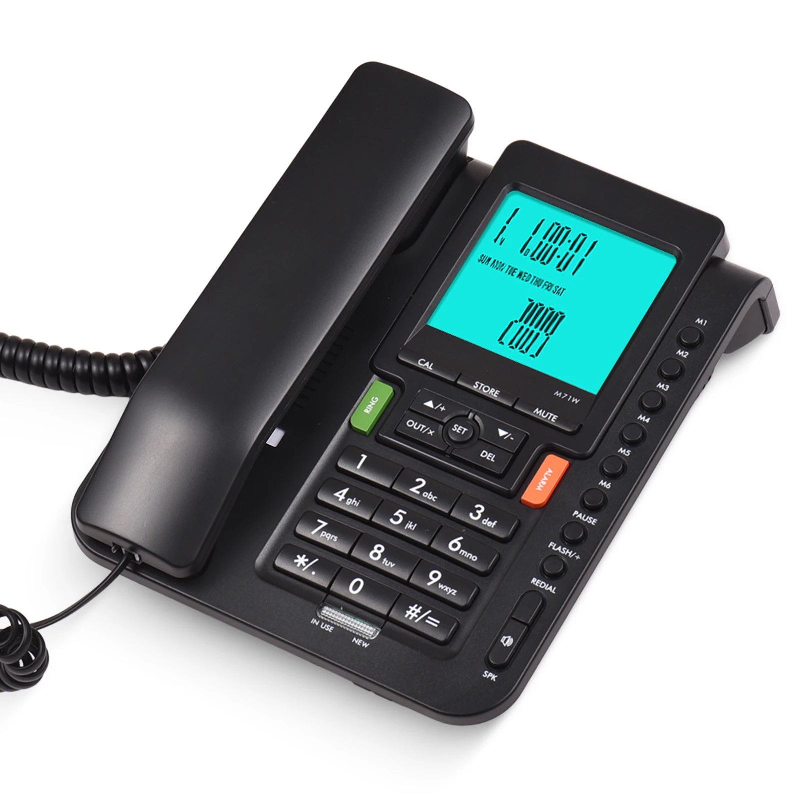 Telefone-fixo-desktop-com-controle-de-volume-telefone-com-fio-sistema ...