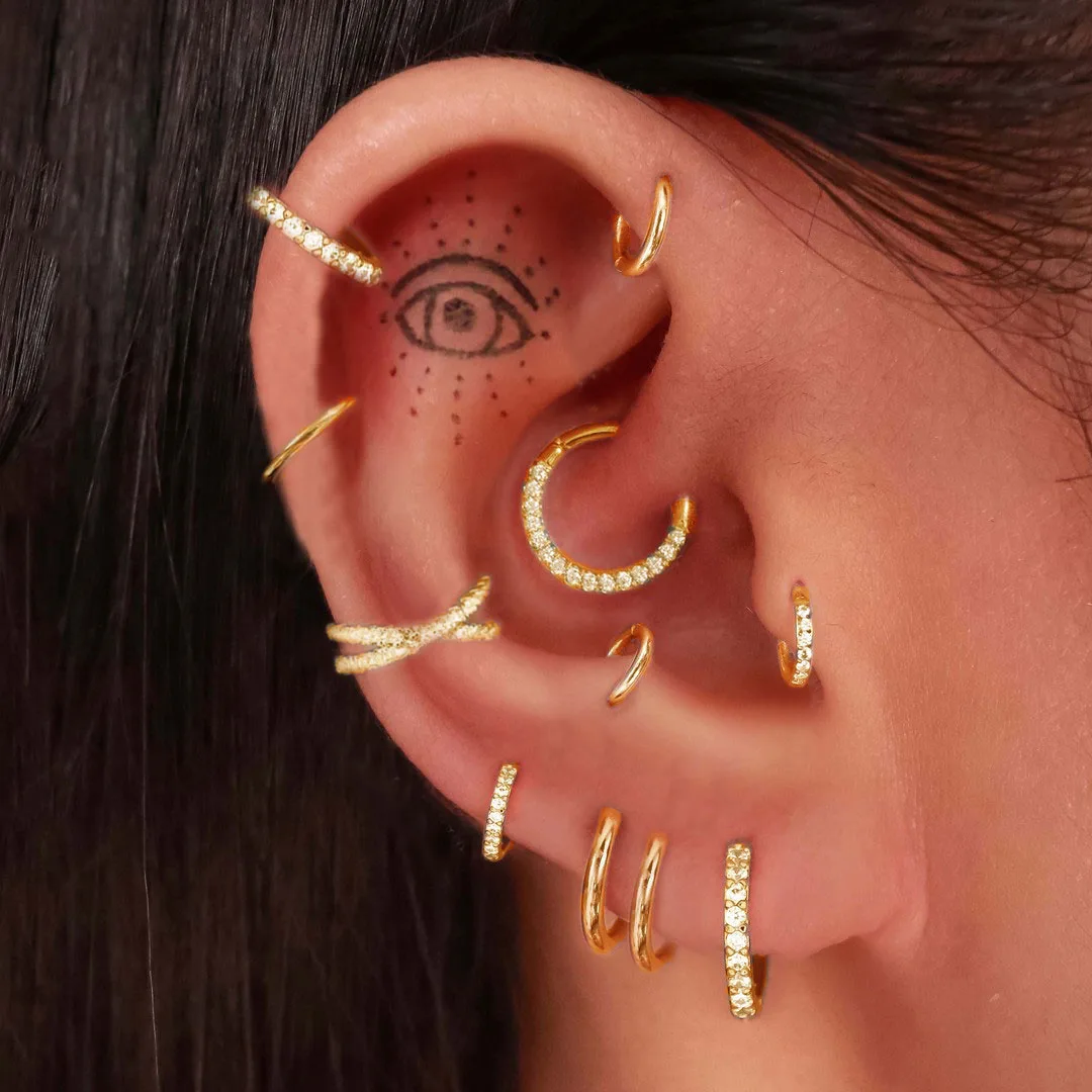 Helix Daith Conch Tragus Rook Lobe – boucle d'oreille en acier ...