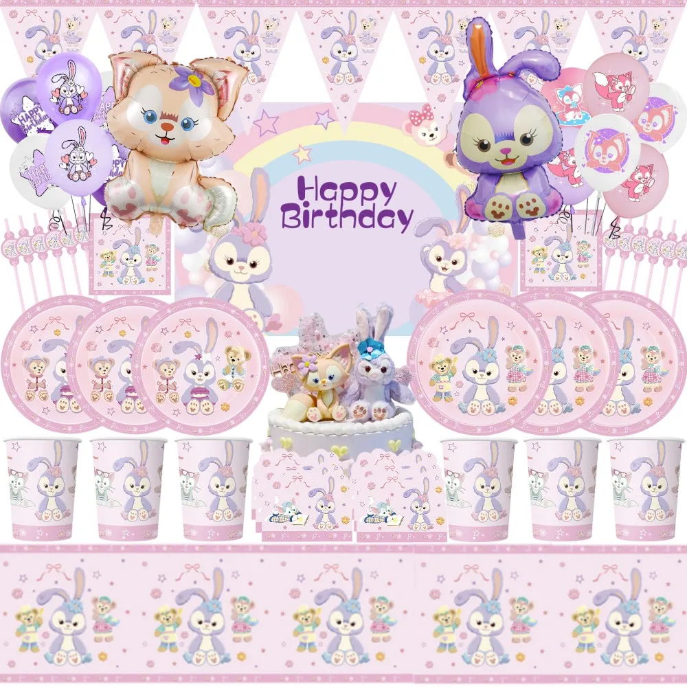 Disney-StellaLou-Disposable-Tableware-Rabbit-Theme-Birthday-Party ...