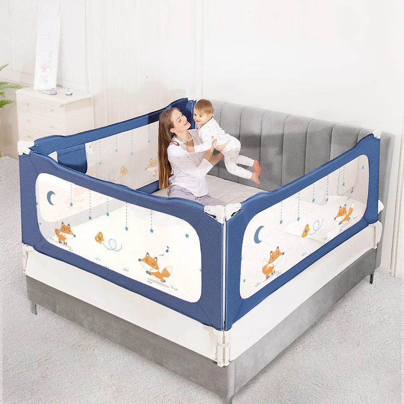 Crib-Fence-Baby-Anti-fall-Guardrail-Bedside-Universal-Soft-Bag-Bed ...