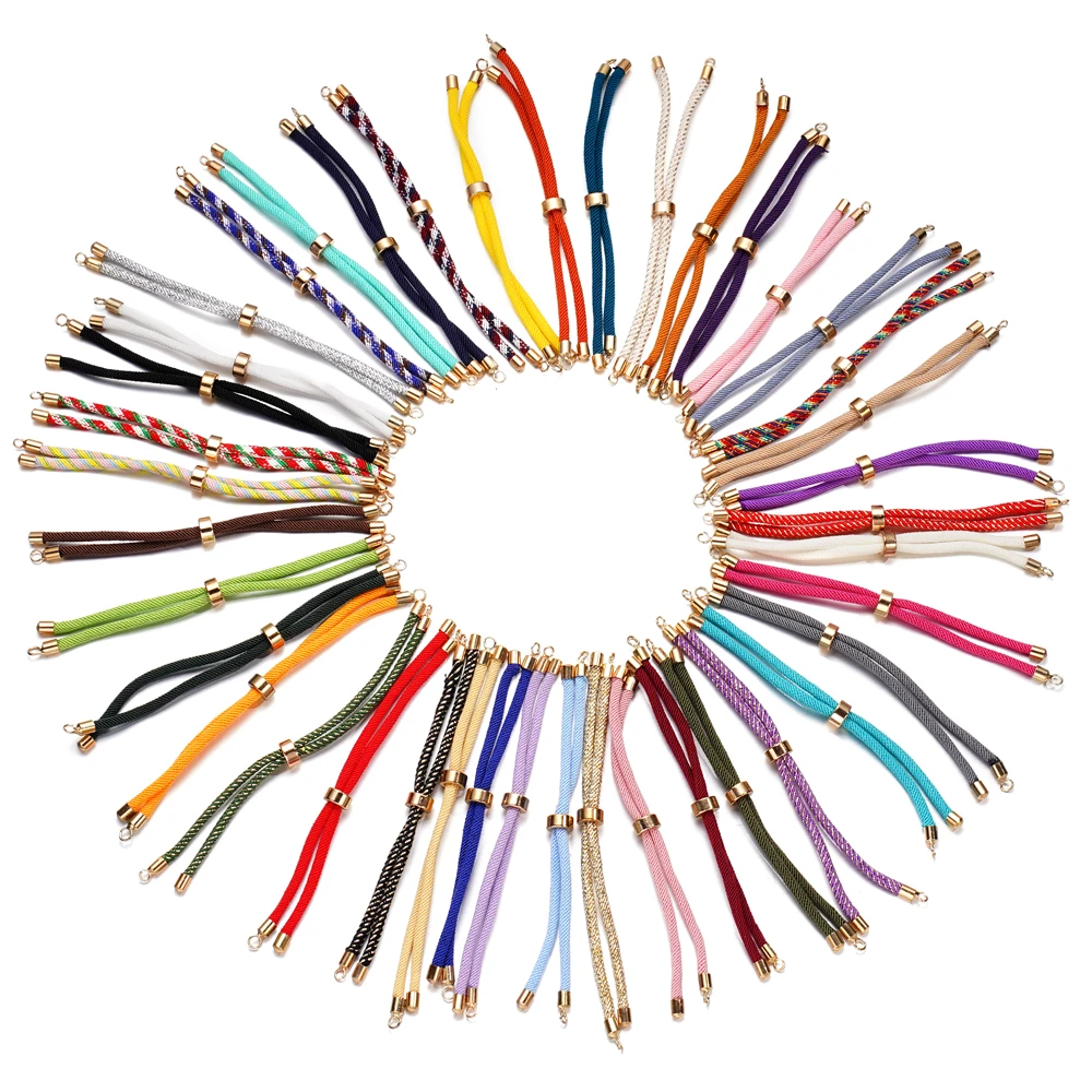 1 Pcs/lot Nylon Twist Rope Bracelet Making Adjustable Sliding Bracelet ...