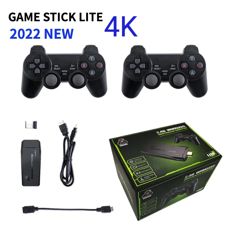 Video Game Stick Lite 4k Console 64g Built-in 10000 Games Retro ...