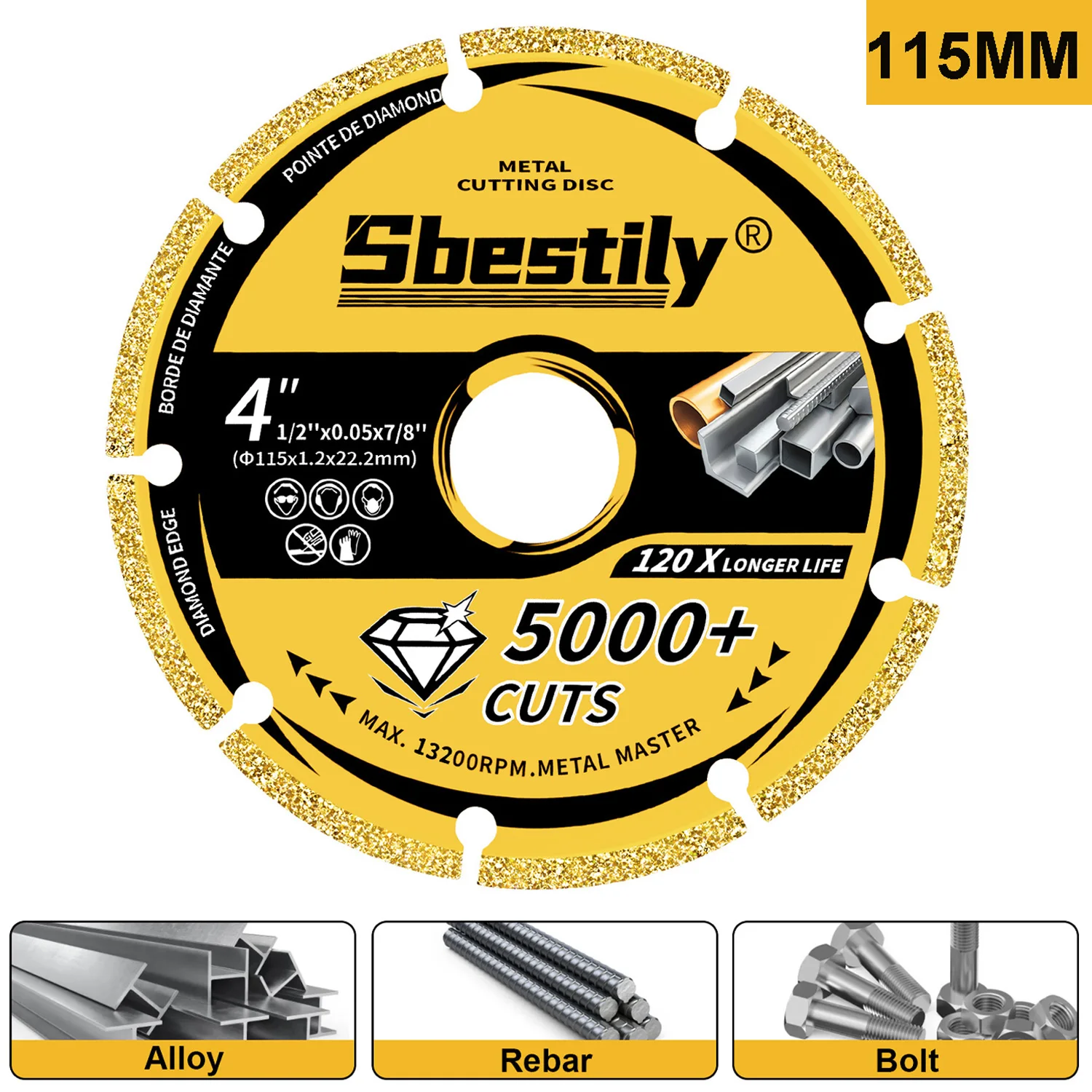 115mm-Metal-Cutting-Wheel-4-5-Inch-Diamond-Cutting-Disc-Brazed-Saw ...