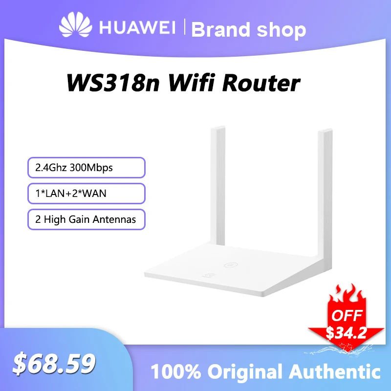 Original-HUAWEI-WS318n-Wifi-Router-2-4Ghz-300Mbps-Wireless-Router-With ...