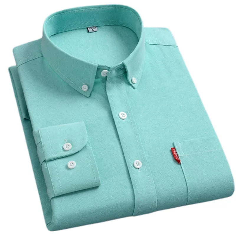 100% Cotton Long Sleeve Work Shirt For Men High Quality Oxford Solid ...