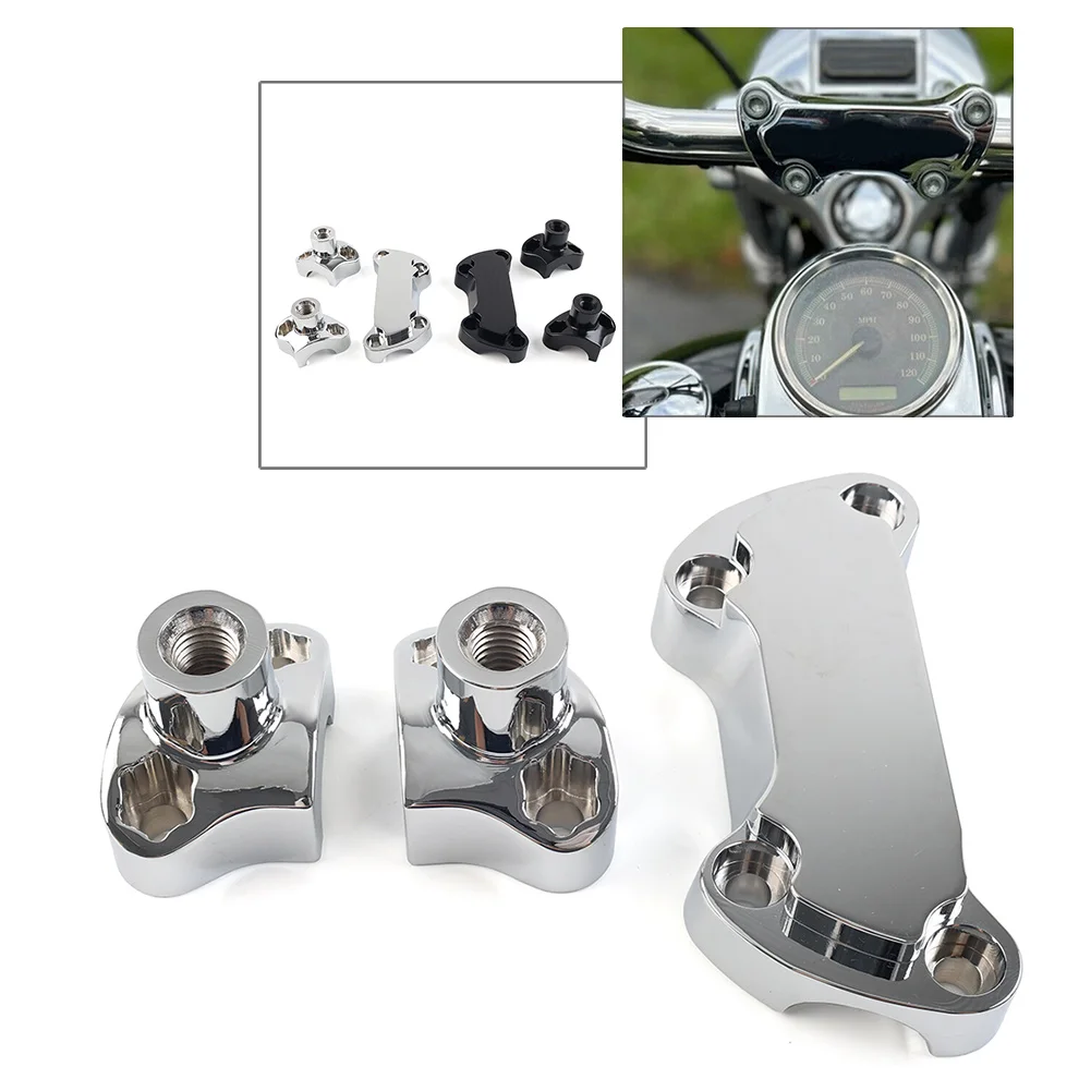 Motorcycle-1-7-Handlebar-Risers-Top-Clamp-For-Harley-Davidson-Dyna ...