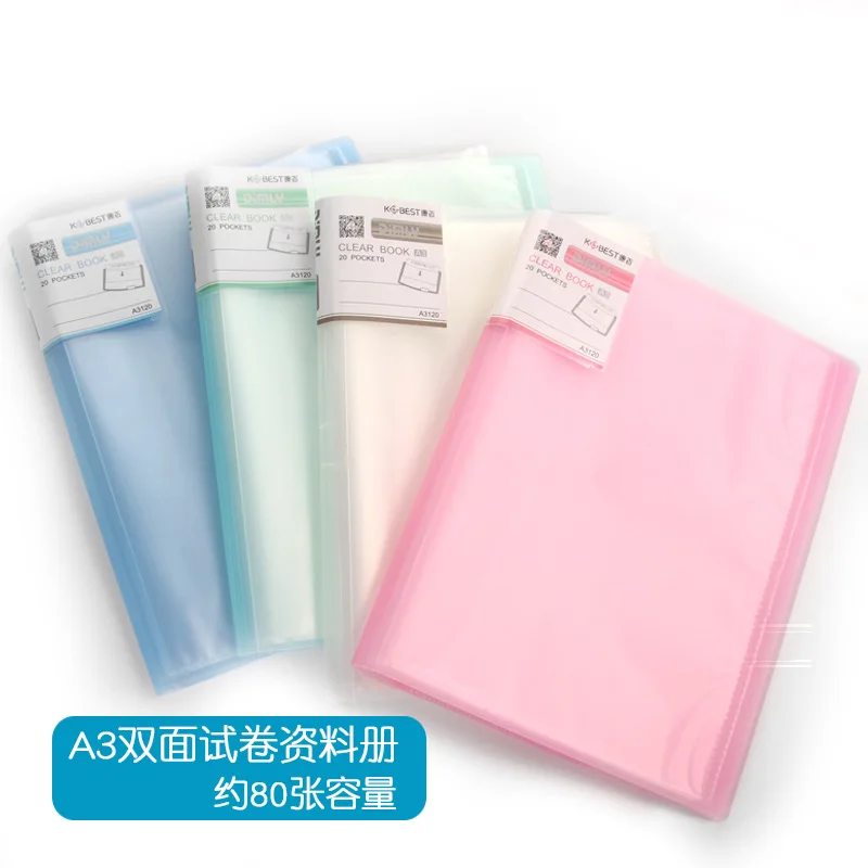 Large Capacity Transparent A3 Exam-paper File Folder PP Waterproof ...