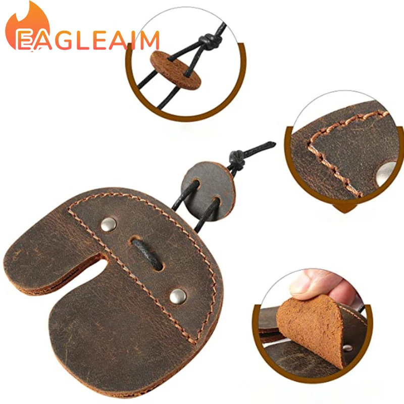 Archery-Finger-Tab-Leather-Protective-Tab-Finger-Guard-for-Recurve-Bow ...