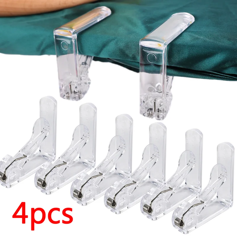 1-4Pcs-Non-slip-Tablecloth-Clips-Transparent-Plastic-Securing-Holder ...