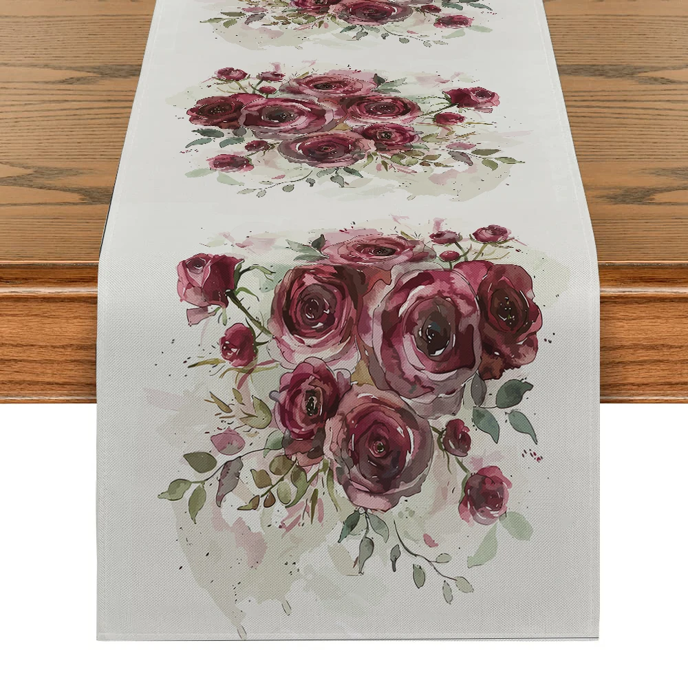 Roses-and-Wildflowers-Table-Runner-Home-Wedding-Centerpieces-Decoration-Party-Table-Runners ...