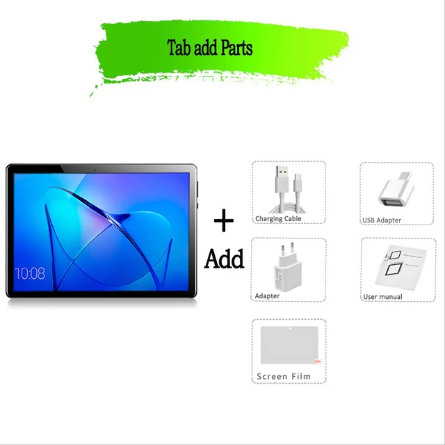 TABLET 10.1 Inch Tablet Android 9.0 Tablet 4GB RAM 64GB ROM 3G 4G ...