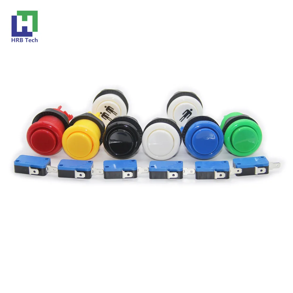 Arcade-Game-Coin-Push-Button-American-Style-with-Microswitch-Jamma-MAME ...