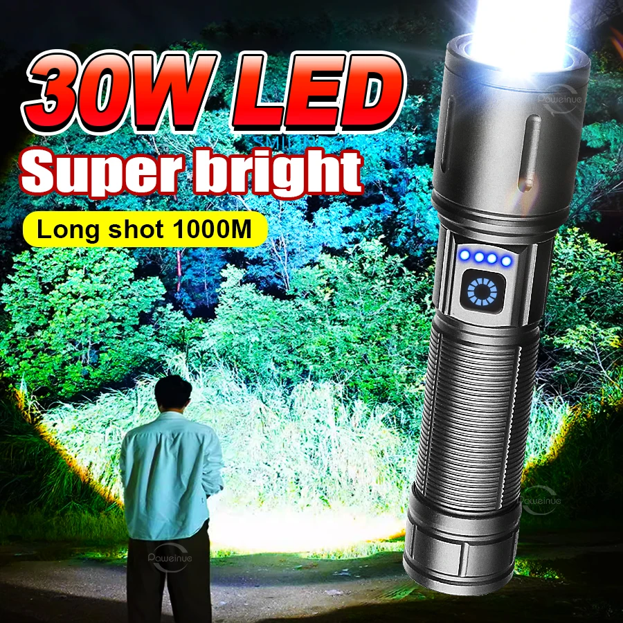 Ultra-High-Power-Led-Flashlights-Portable-Rechargeable-Tactical ...