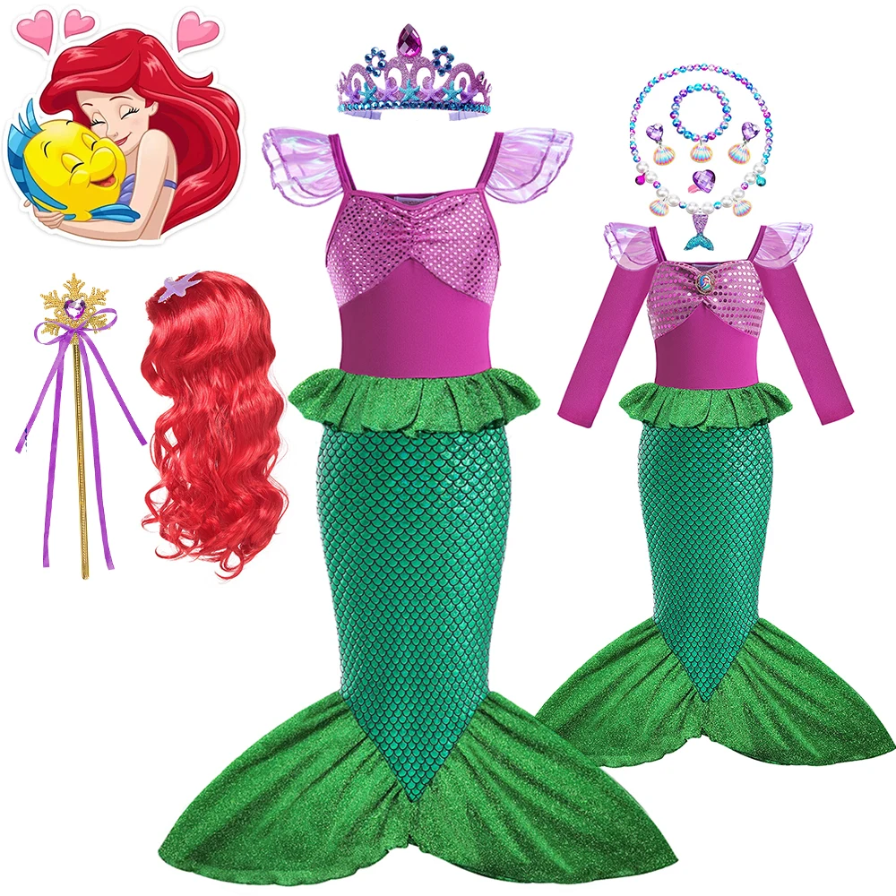 Disney-Little-Mermaid-Ariel-Princess-Cotume-For-Girl-2024-Carnival ...