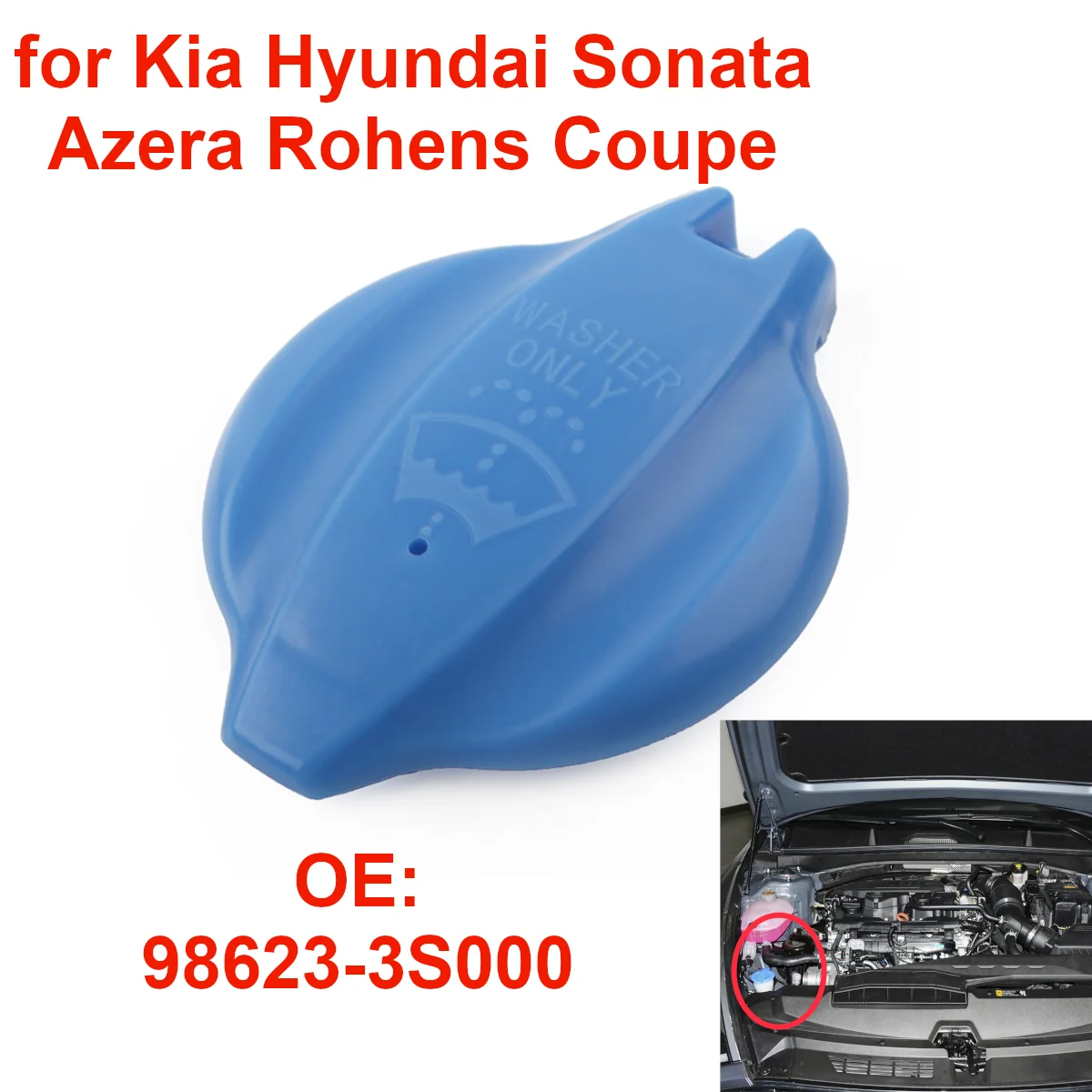 98623-3s000 Car Windshield Wiper Washer Fluid Reservoir Water Tank Cap ...