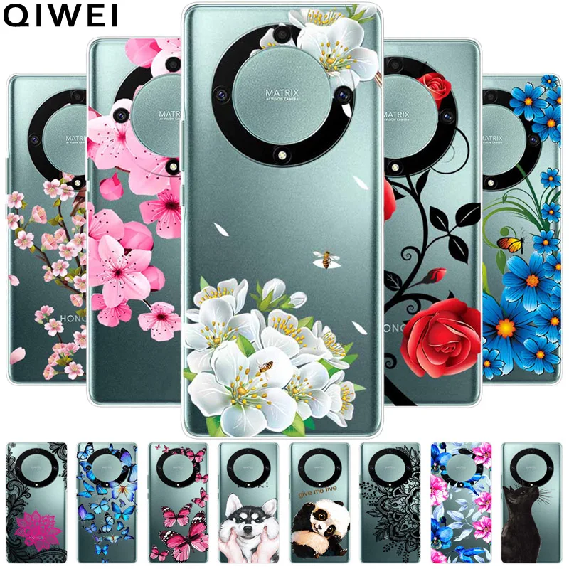 For Honor Magic 6 Lite 5G Case Transparent Cute Soft Silicone TPU Coque ...