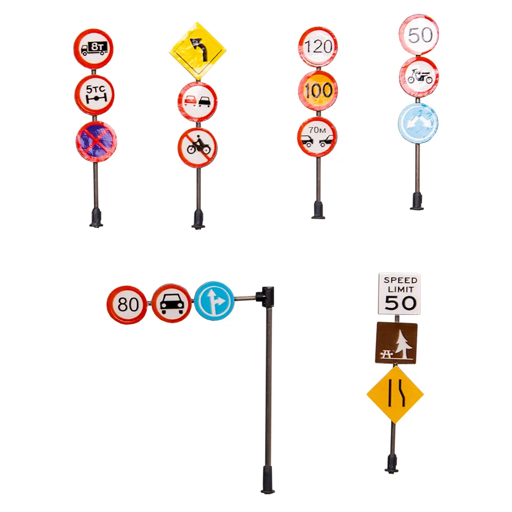 Micro-Landscape-Traffic-Signs-Road-Signs-Road-Sign-Models-DIY-Model ...