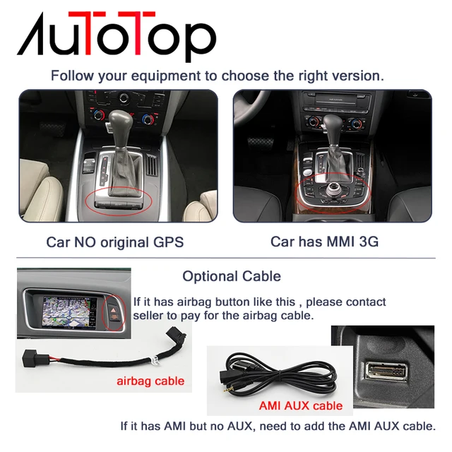 AUTOTOP Audi A4 B8 Multimedia Android Screen for Audi A4 B8 A5 S4 S5 ...
