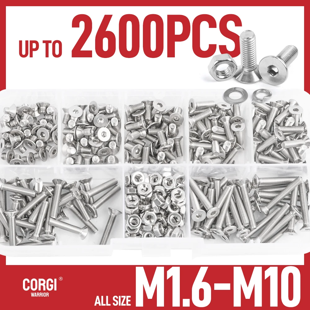 Hex-Socket-Flat-Head-Screws-Bolts-Nuts-Assortment-Kit-M1-6-M2-M2-5-M3 ...