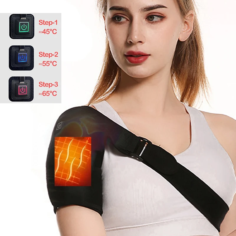 USB-Electric-Shoulder-Brace-Amr-Pad-3-Gear-Heated-Massage-Shoulder ...