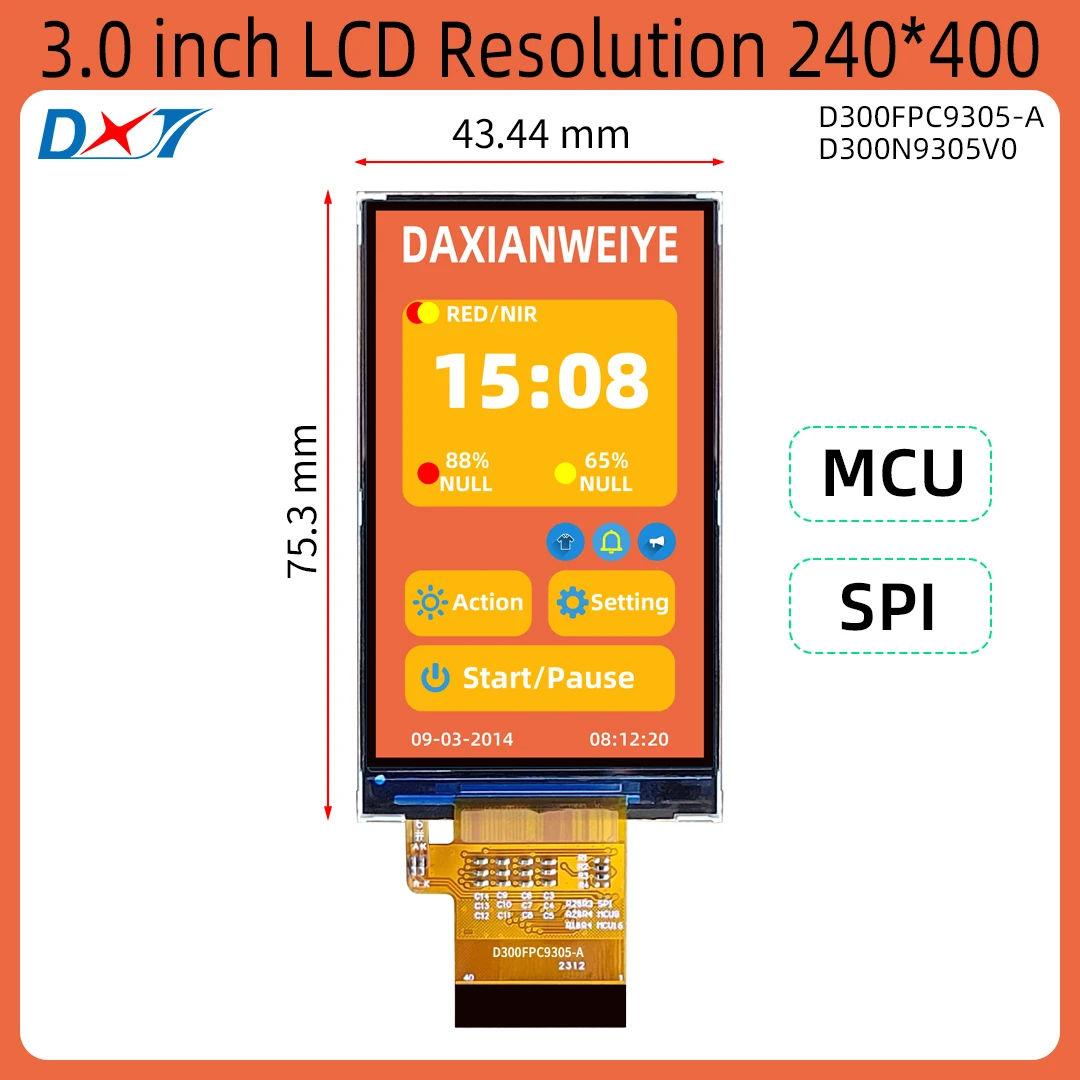 3-inch-LCD-display-module-ILI9327-resolution-240-400-MCU-8-bit-16-bit ...