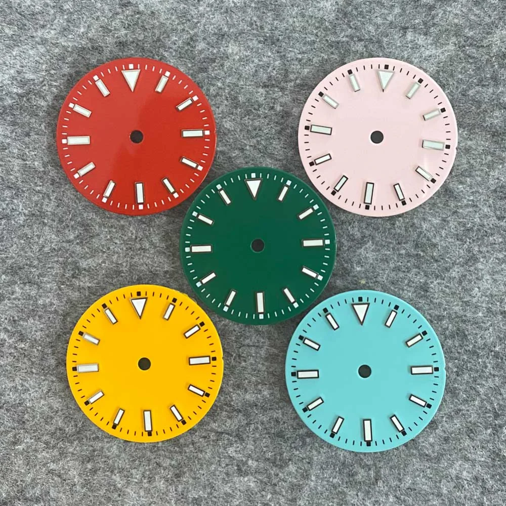 29mm-Watch-Dial-with-Green-Luminous-Colourful-Watch-Faces-for-NH35-ETA ...