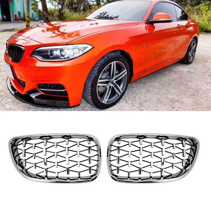 For BMW 2 Series F22 F23 F87 M2 Diamond Car Front Kidney Grille Racing ...