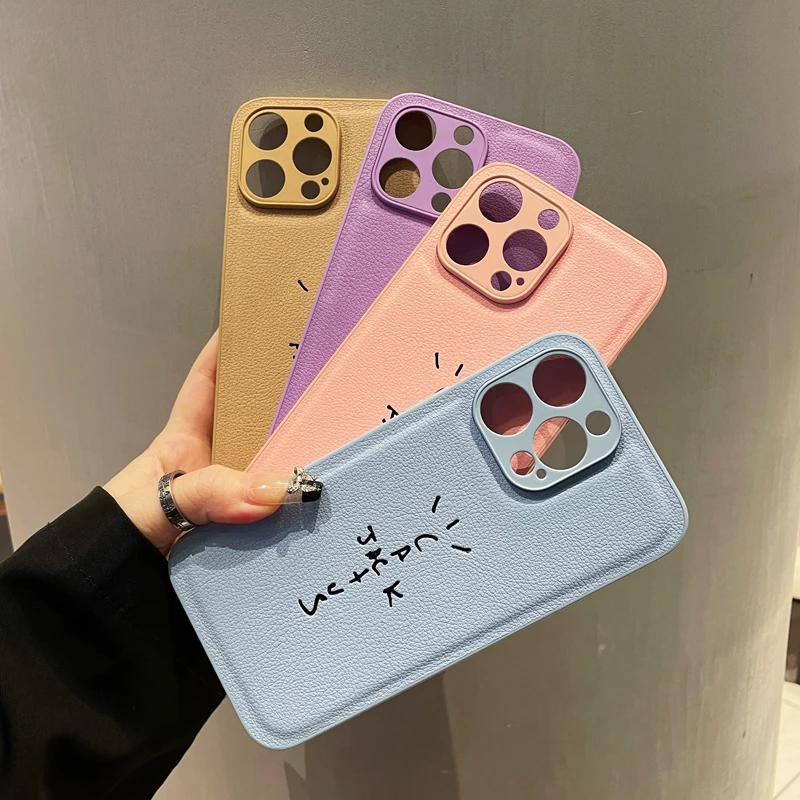 Hip Hop Street Trend Travis Scot Soft Leather Phone Case For Iphone 14 ...
