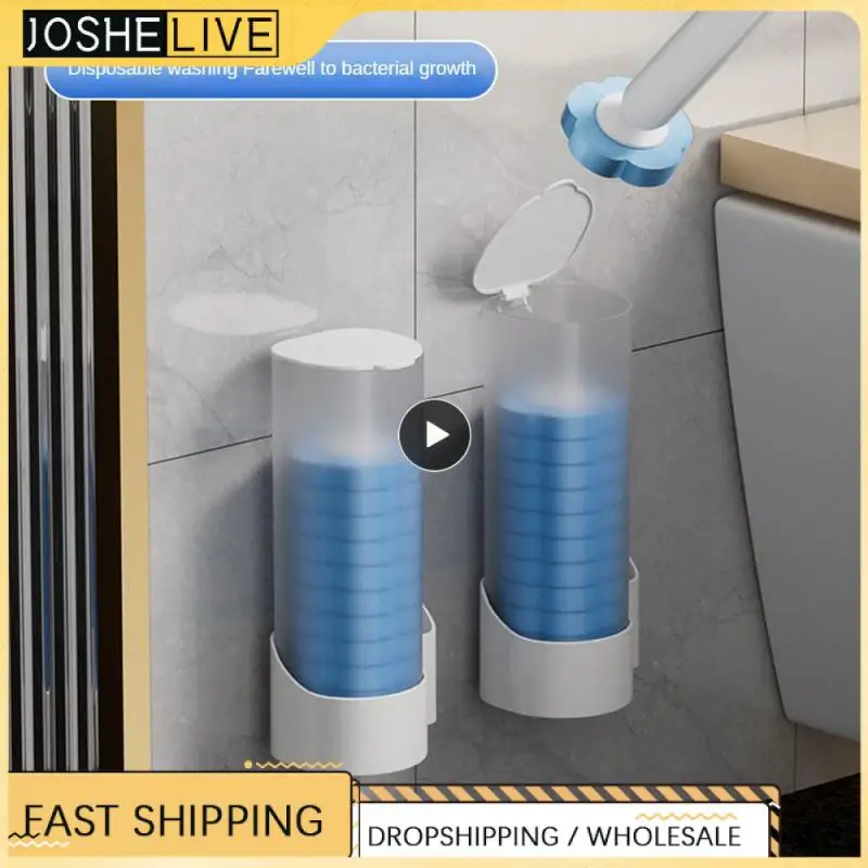 Disposable-Toilet-Brush-Wall-Mounted-Cleaning-Tool-for-Bathroom ...