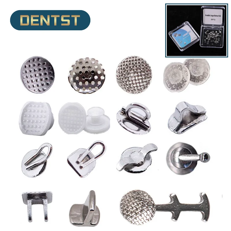 50Pcs-Dental-Orthodontic-Lingual-Buttons-Metal-Composite-Bondable ...