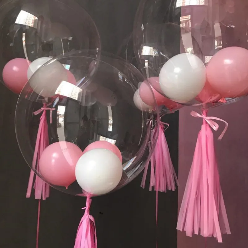 36inch-90cm-Large-Transparent-Bobo-Bubble-Balloon-Inflatable-Air-Helium ...