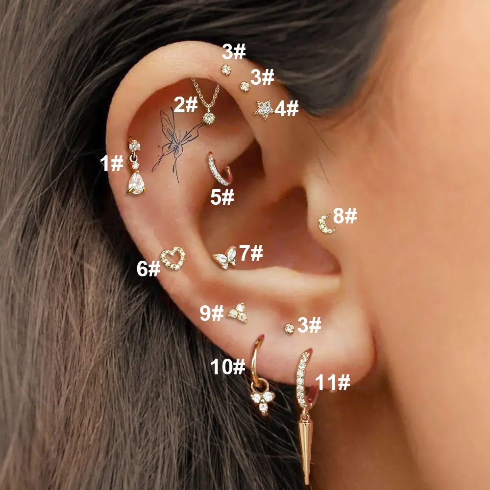 Rook And Cartilage Piercing