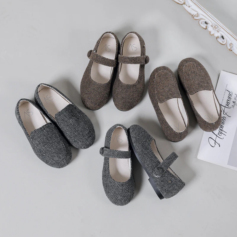 Spring Kids Shoes Children Casual Shoes Baby Girls Herringbone Fashion ...