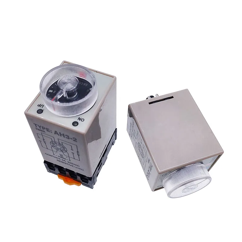 1 PC AH3-2 Time Relay AC/DC Universal Thick Stitch Power-on Delay Timer ...