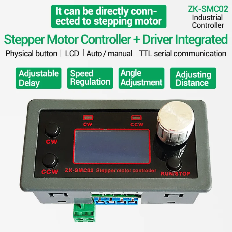 SMC02 Stepper Motor Driver and Controller DC 10-30V 4A Reverse Pulse Speed Control Board ...