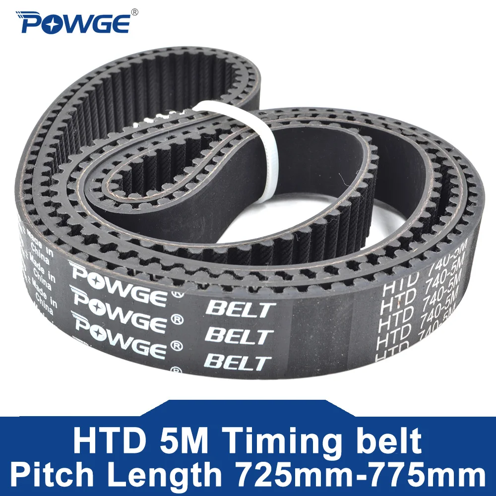 Powge Htd 5m Timing Belt C=450/455/460/465 Width 15/20/25mm Teeth 90 91 ...