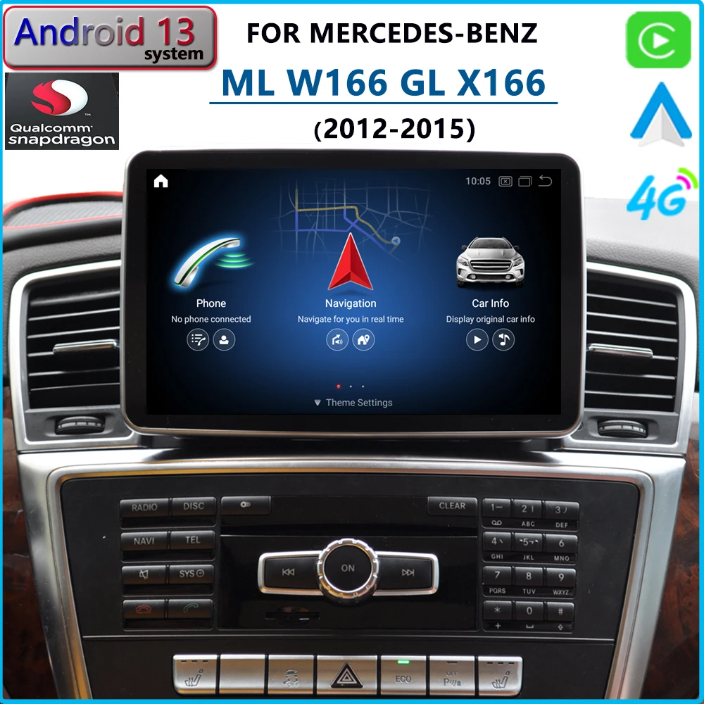 Android-13-Qualcomm-For-Mercedes-Benz-ML-W166-GL-X166-GL500-CarPlay-Car ...