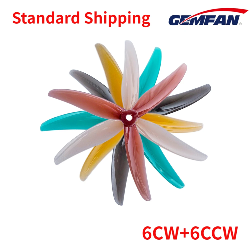 6Pairs-6CW-6CCW-Gemfan-Freestyle-4S-F4S-3-Blade-PC-Propeller-Random ...