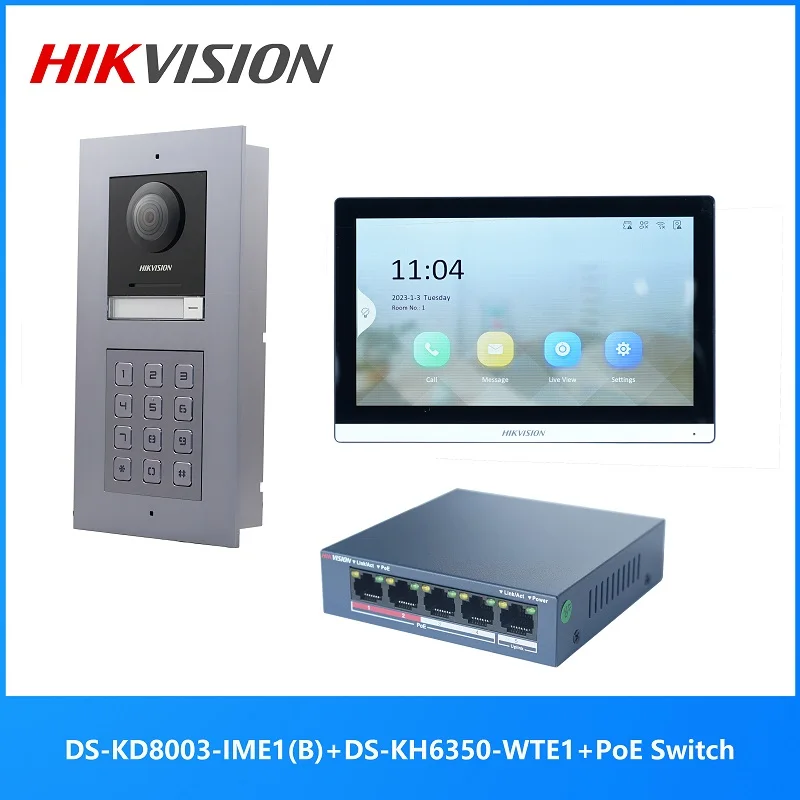 HIKVISION-Multi-language-802-3af-POE-Video-intercom-KIT-include-DS ...