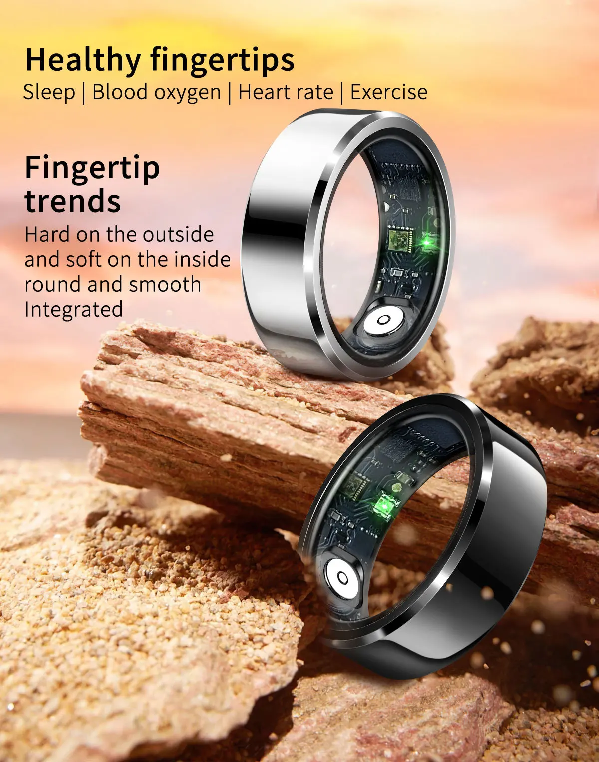 New-R6-Smart-Ring-Heart-Rate-Blood-Oxygen-Blood-Pressure-Temperature ...