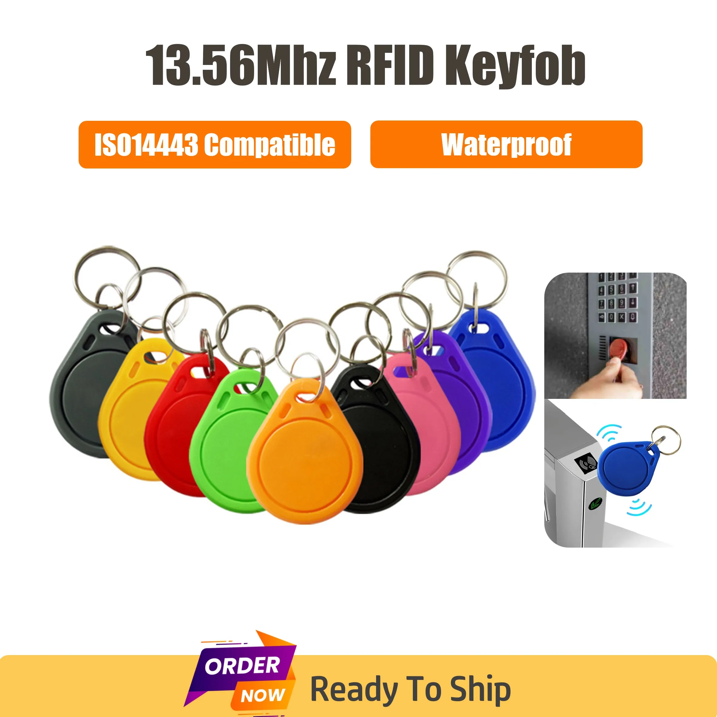 5P-13-56Mhz-Mifare-Keyfob-High-Frequency-MF-Keytag-Proximity-Card-S50 ...