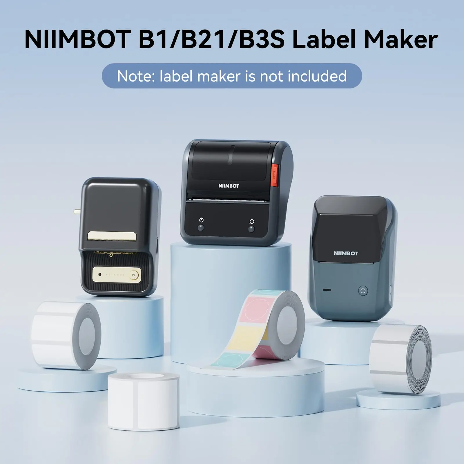 color: Skin – Niimbot B1/B21/B203/B3S Mini Printer White Label Printing Paper Thermal Label ...