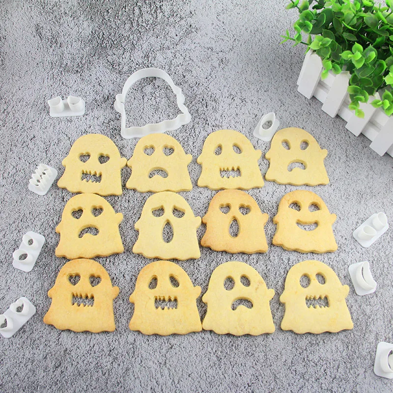 9Pcs-Set-Halloween-Cookie-Cutter-Ghost-Shape-Biscuit-Mold-PLA-Plastic ...
