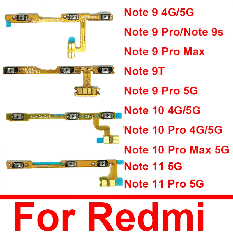 On Off Power Button Volume Key Switch Flex Cable For Xiaomi Redmi Note ...