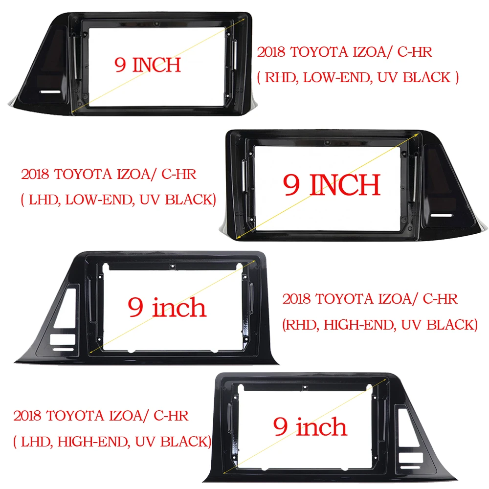 9 Inch Car Radio Dvd Fascia Panel Dash Kit Facia Frame Bezel Dashboard ...