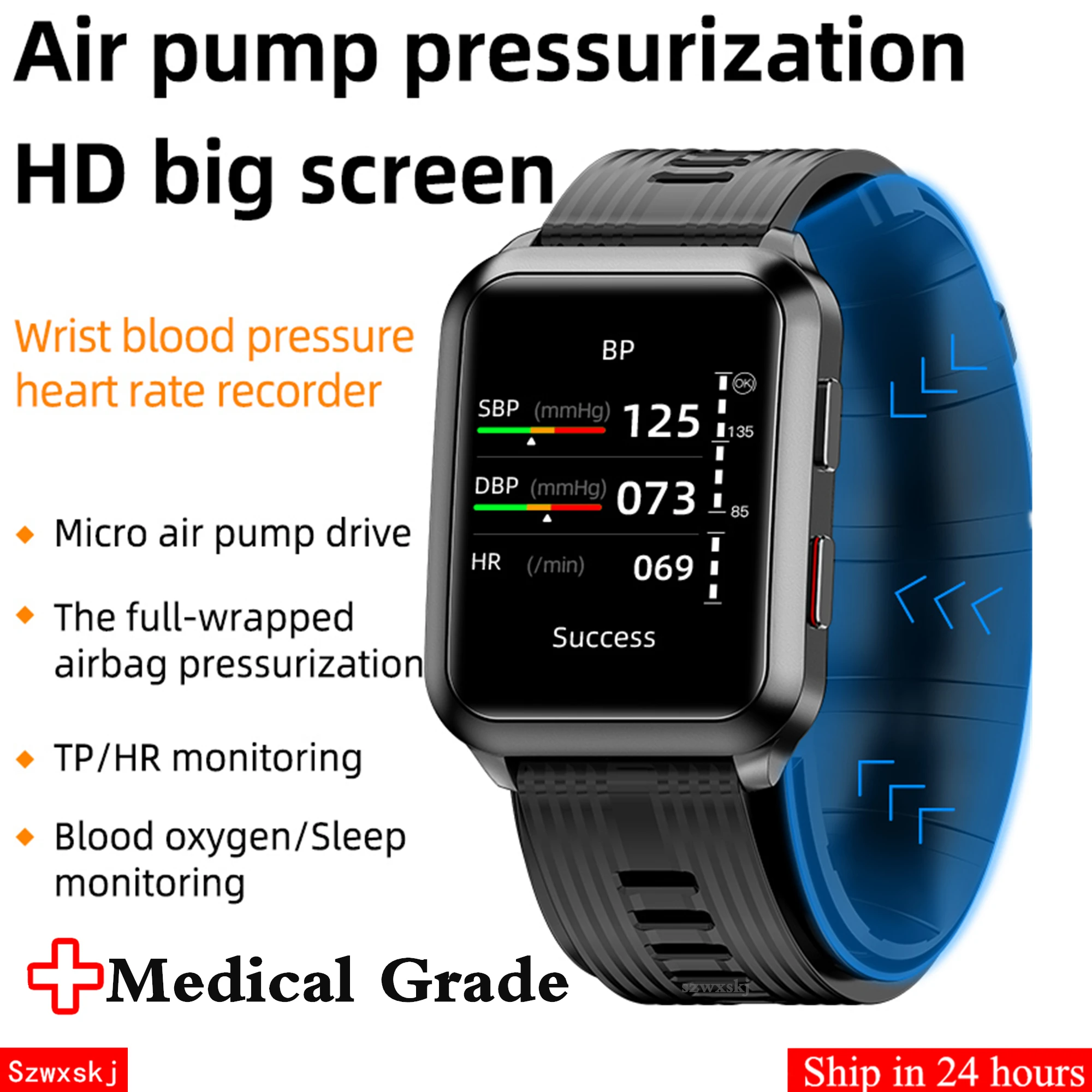 P60-Smartwatch-Air-Pump-Airbag-True-Blood-Pressure-Oxygen-Temperature ...