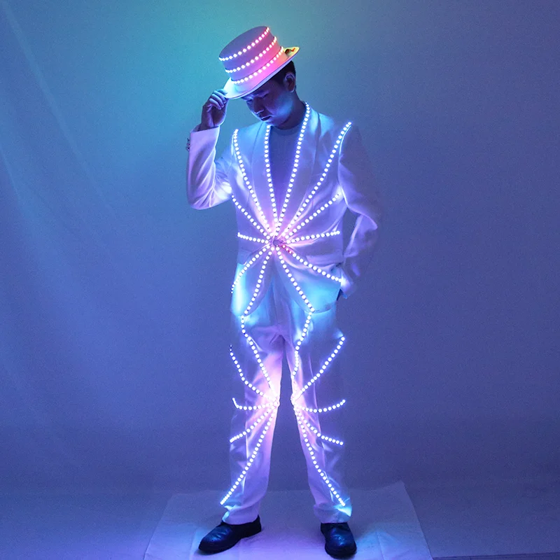 LED-illuminated-suit-hat-Michael-Jackson-performance-suit-stage-DJ-bar ...