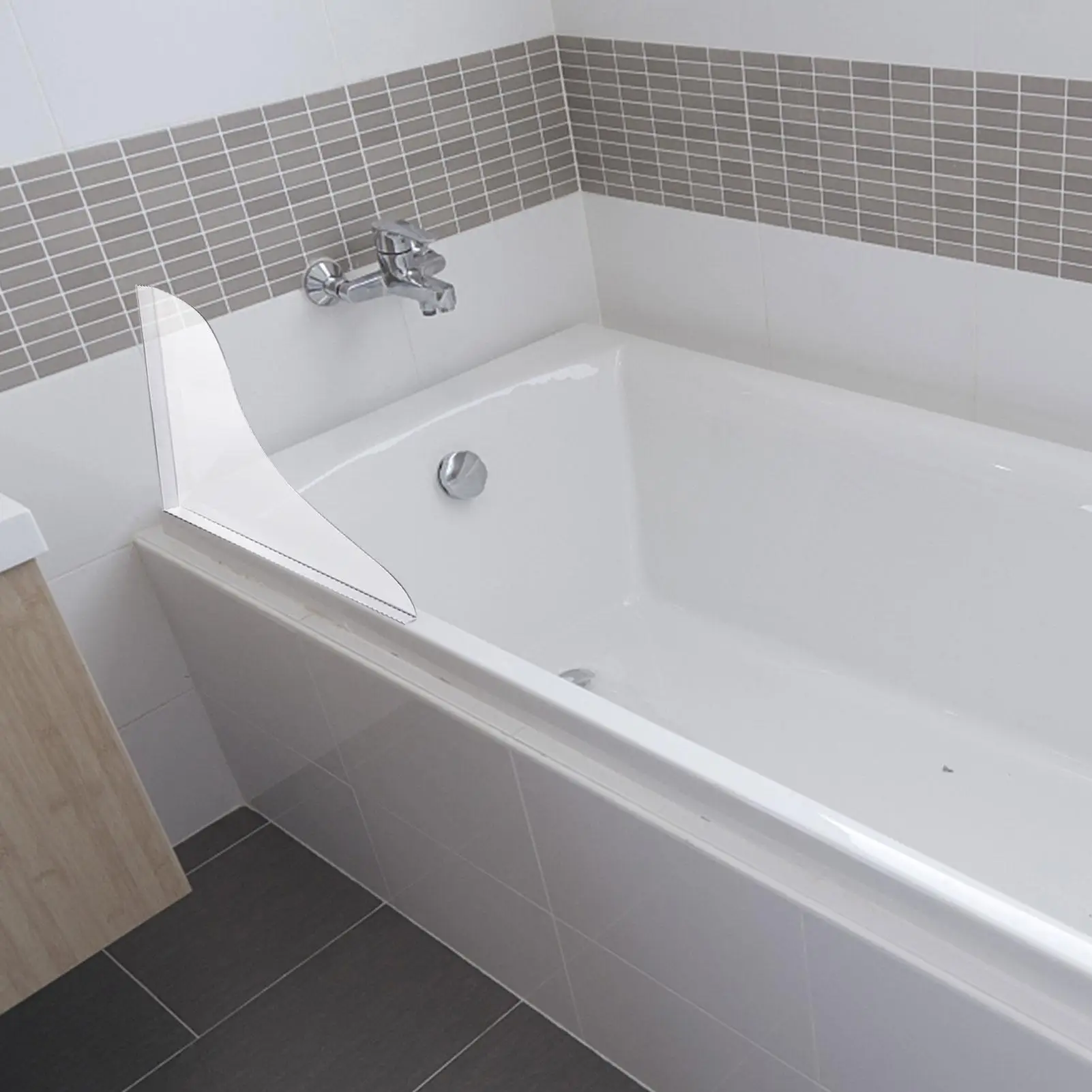 Bathtub-Splash-Guard-Transparent-Bath-Tub-Splatter-Protector-Water-Drip ...
