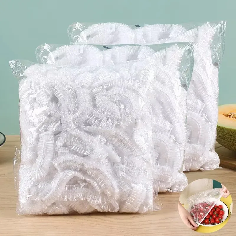 50-500PCS Disposable Food Cover Plastic Wrap Elastic Food Lids For ...